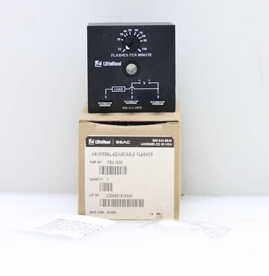 LITTELFUSE FSU1003 Adjustable Flasher 10-100 FPM 24-240V Surface Mount ...