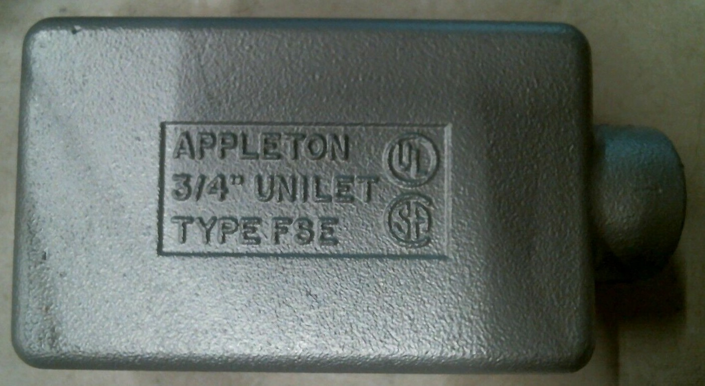 APPLETON ELECTRIC FS-1-75A 3/4" UNILET ALUMINUM TYPE FSE -FREE SHIPPING ...