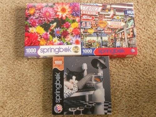 LOT OF 3 1000 PC. SPRINGBOK JIGSAW PUZZLES | eBay