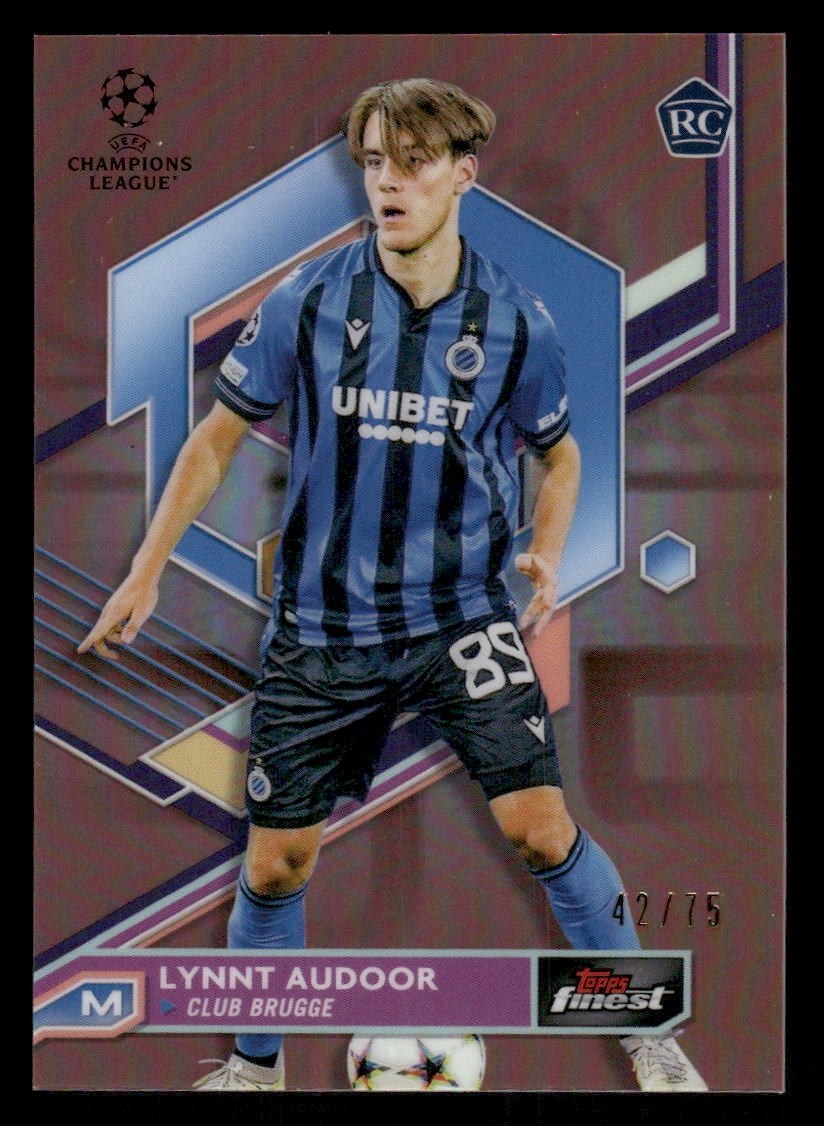 2022-23 Topps Finest UEFA Club Lynnt Audoor Rose Gold Refractor #138 ...