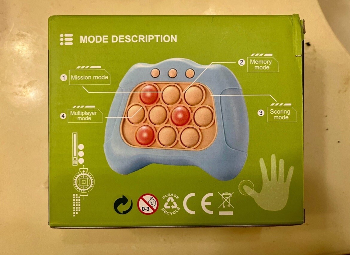 Quick Push Toy with Lights & S- Fast Push Bubble Game, Electronic Toy ...