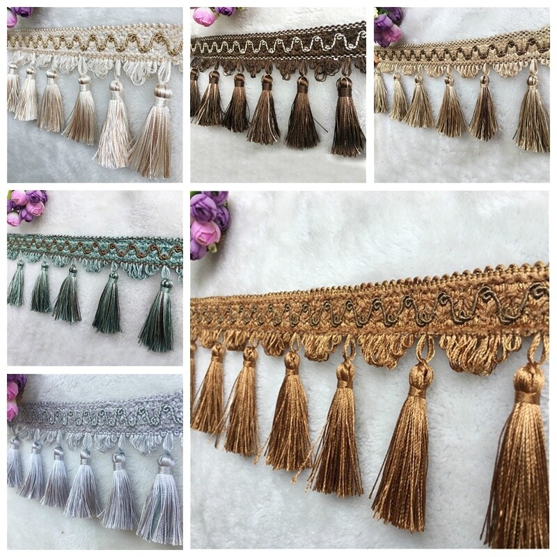 Curtain Trimmings Fringes Yalulu 4 Yards European Type Braided Beads