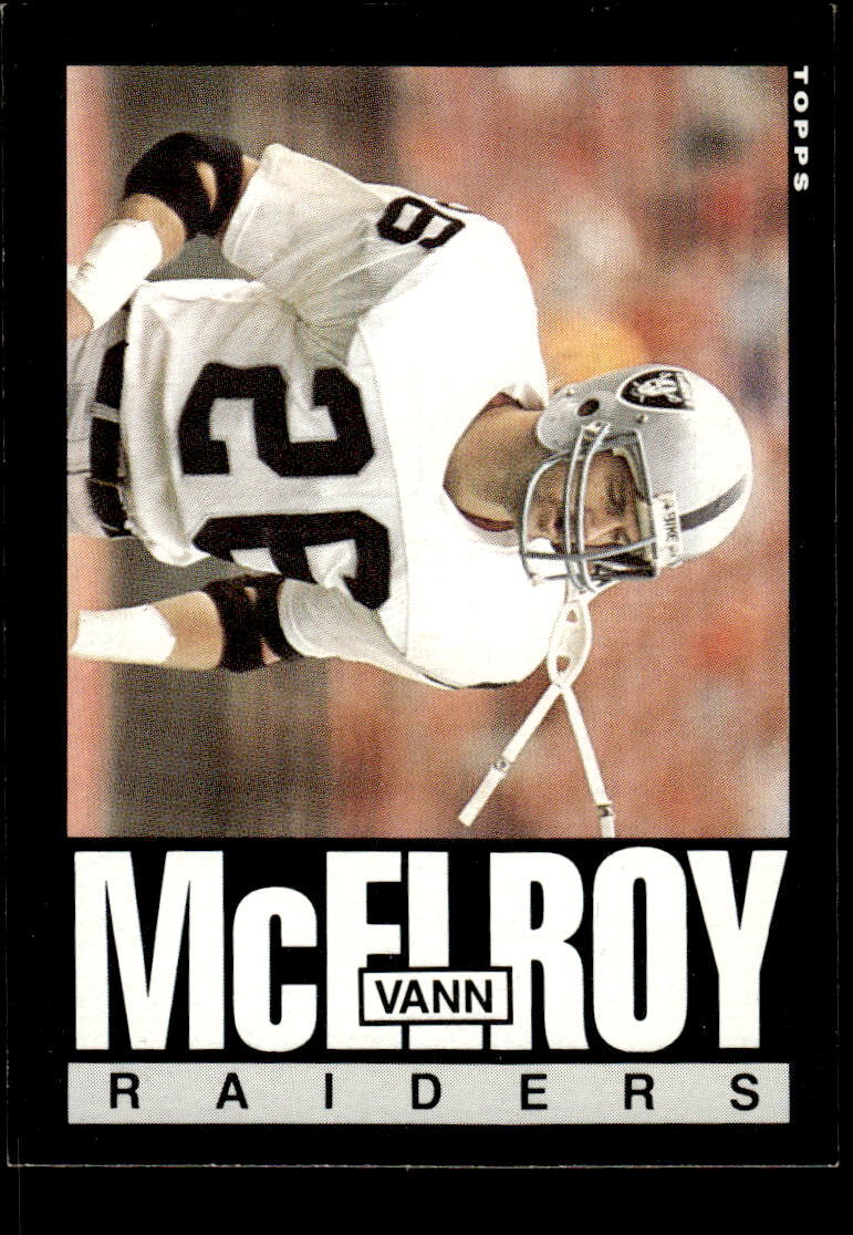 1985 Topps Football #294 Vann McElroy Los Angeles Raiders | eBay