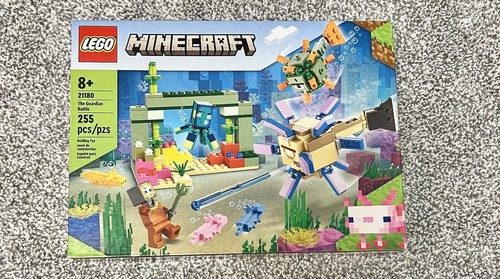 New LEGO Minecraft: The Guardian Battle 21180 Set Kit 2022 673419358514 ...