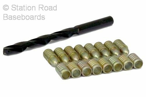 10 Model Railway Train Set Baseboard Alignment Dowels & Drill Joiner ...