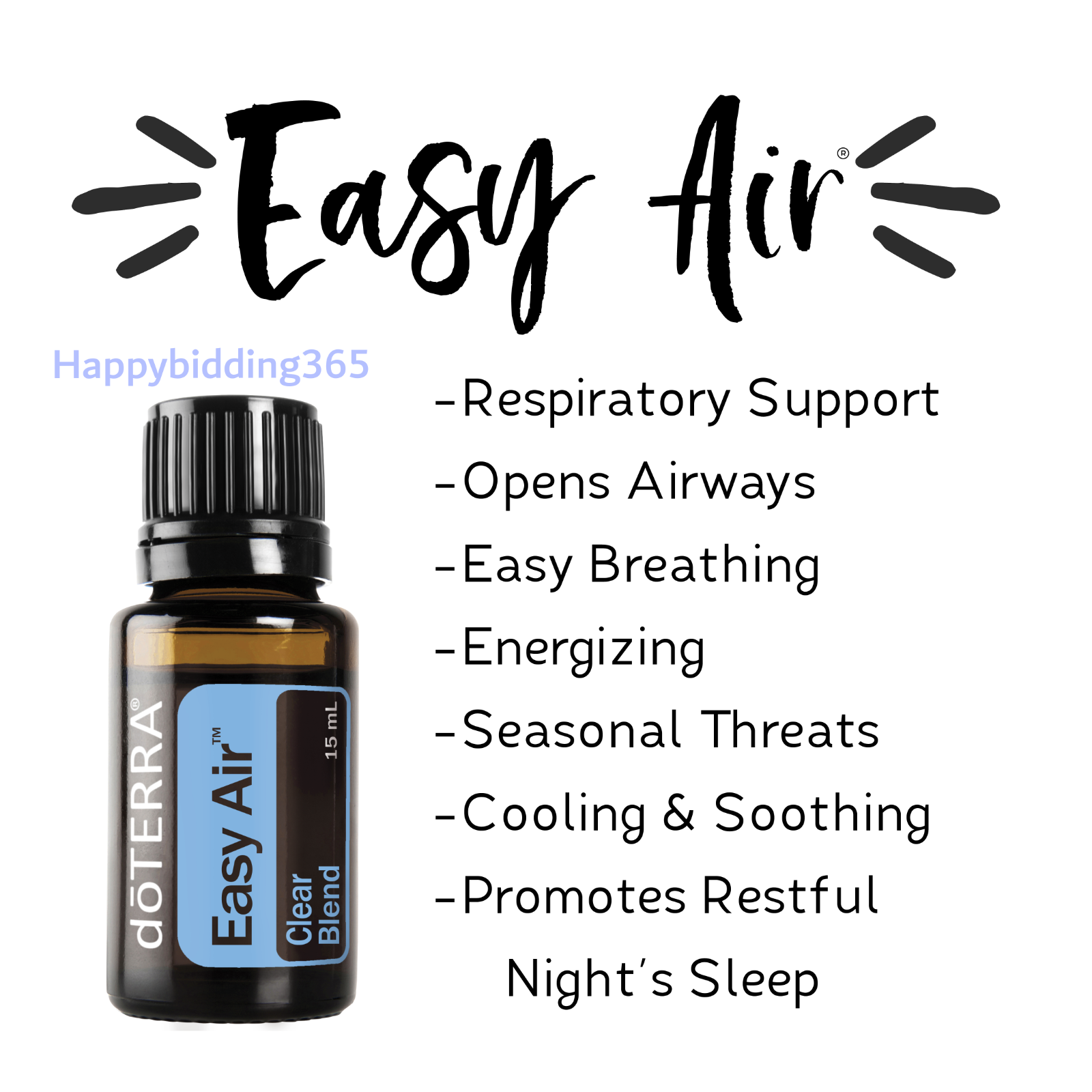 NEW AU STOCK doTERRA Easy Air Breathe Pure Essential Oil 15ml x 3pcs ...