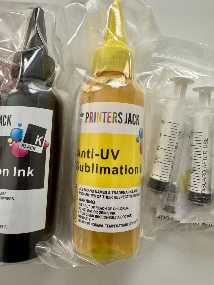 Printers Jack Anti-UV Sublimation Ink for Epson EcoTank Printers, 100ml ...