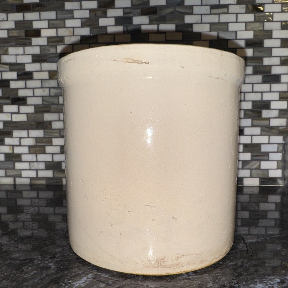 Vintage One 1 Gallon Stoneware Beige Crock Unmarked | eBay