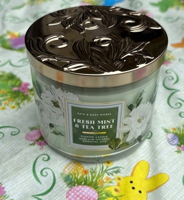Bath & Body Works Fresh Mint & Tea Tree Candle Scented 3 Wick 14.5 oz ...