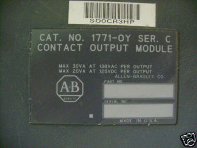 Allen-Bradley 1771-OY (1771OY) Industrial Control System for sale ...