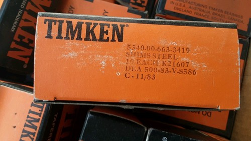 Timken Steel Shims 5340.00.663.3419 10pk DLA 500.83.V.S586 C-11/83 # ...