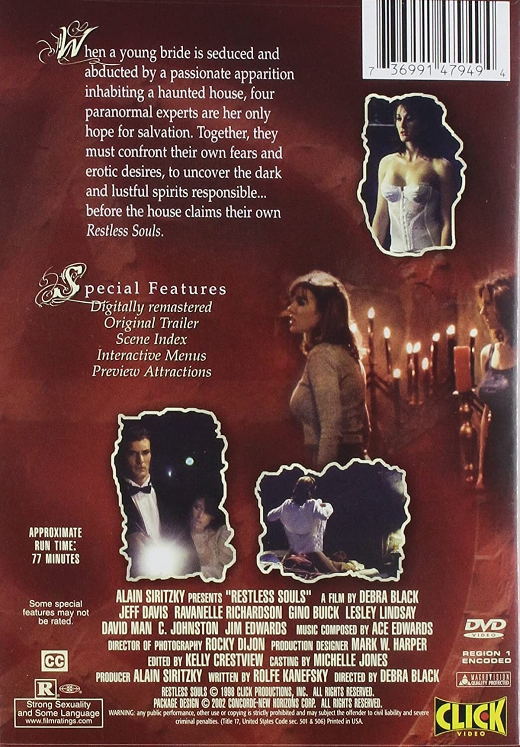Restless Souls: Passion Never Dies (DVD, 2002, Rated R Version) Jeff ...