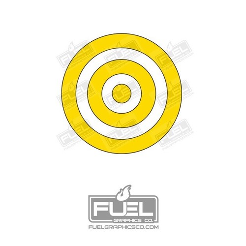 Custom Bullseye Target Vinyl Decal - 11" Size | eBay