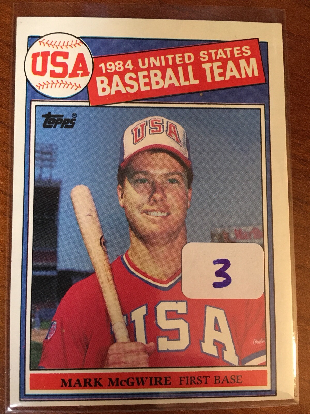 Mark McGwire 1985 Topps USA Olympic Rookie Card #401 scan 3 | eBay