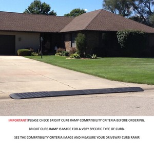 Bridjit Curb Ramp, 4 Sections Driveway Curb Ramp for 16 Feet Driveway ...