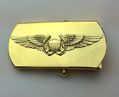NAVY 3" INCH BELT BUCKLE FLIGHT OFFICER (Fits 1 1/4" Belt) | eBay