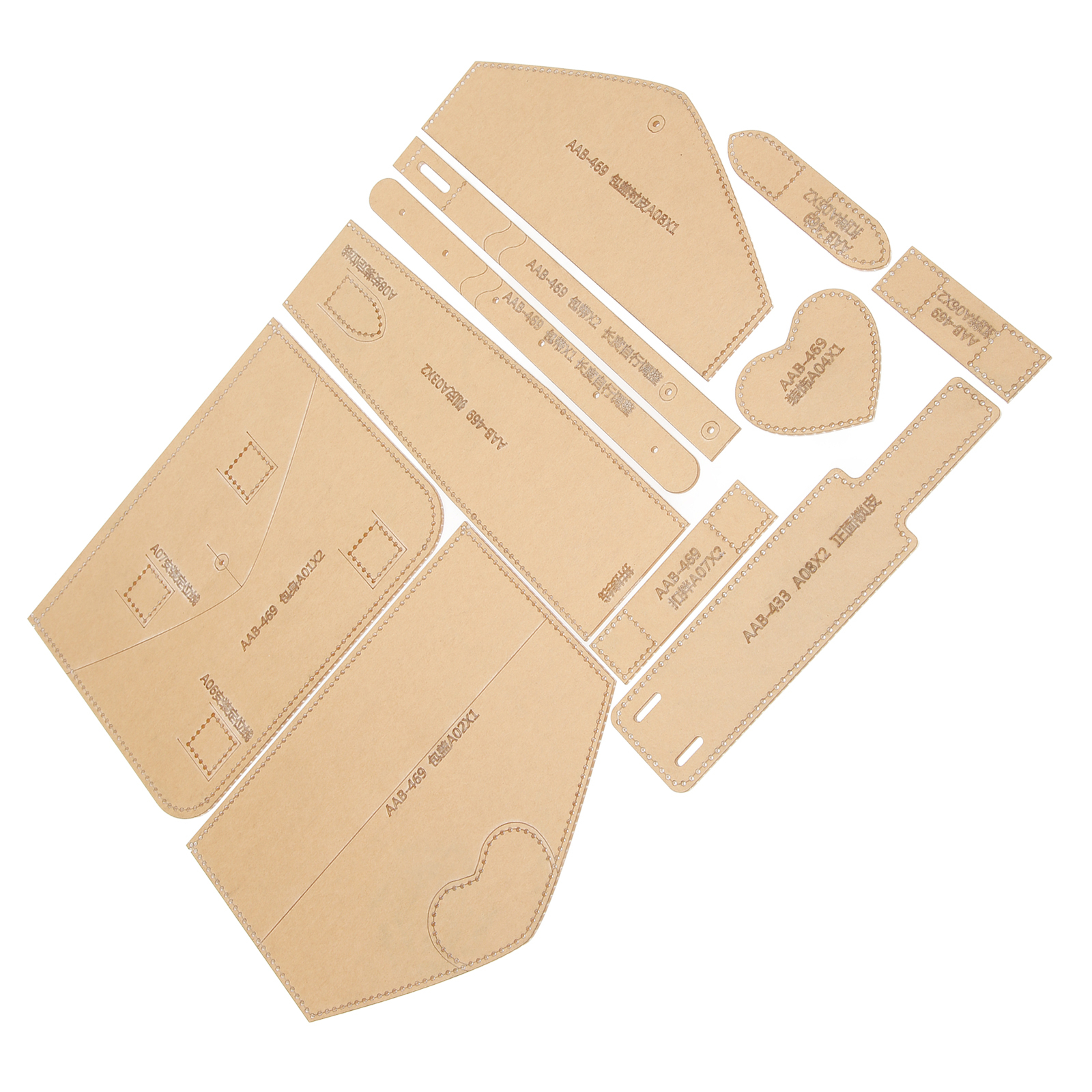 Shoulder Bag Acrylic Template Pattern Leather Bag Pattern Kit For ...