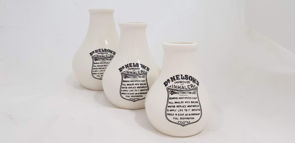 DR NELSON'S INHALER, STEAM INHALER FITTED WITH MOUTHPIECE AND BUNG ...