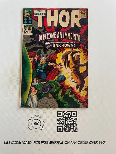 Mighty Thor # 136 FN/VF Marvel Silver Age Comic Book Enchantres Loki ...
