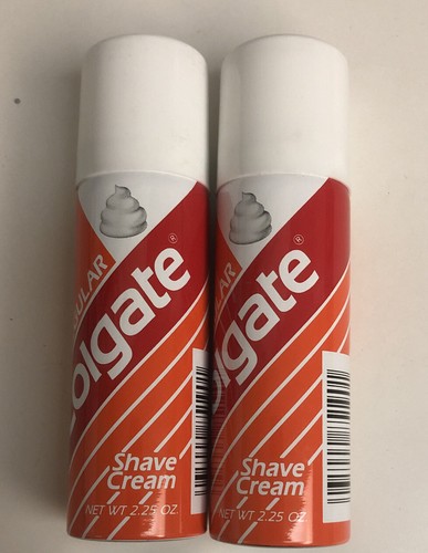 (2) Colgate Shave Cream Regular Thick Rich Lather 2.25 oz Two Travel ...