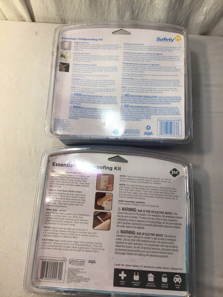 2 Child Proofing System Kit 46 Pieces Each Kit, Safety 1st Essentials ...
