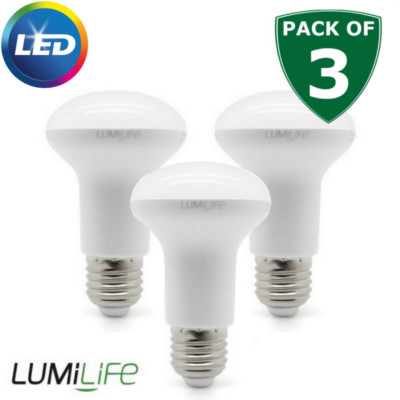 3 High Output R63 LED 6W E27 Reflector Light Bulb Cool white 40w 45w ...
