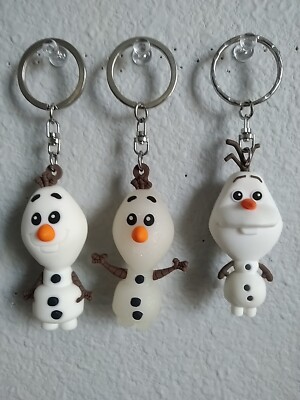 Frozen Figural Keychain Olaf, Olaf In Glitter, And Olaf | eBay