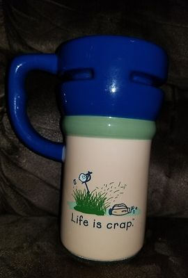 Life is crap coffee tea mug golf clean no chips etc bin 21 | eBay