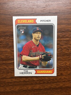 2023 Topps Heritage High Number Tim Herrin ROOKIE #639 Cleveland ...
