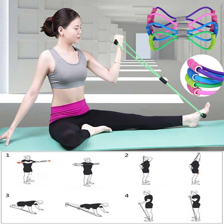 Stretch Pull Rope Yoga Rubber Band Tension Band Elastic Rope Resistance ...