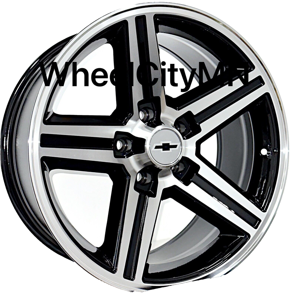 18” black machined Chevy Camaro IROC Z28 OE replica wheels fits S10 5x4 ...