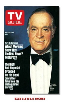 BOB HOPE FRIDGE MAGNET 1983 TV GUIDE COVER 3.5 X 5.5 " | eBay