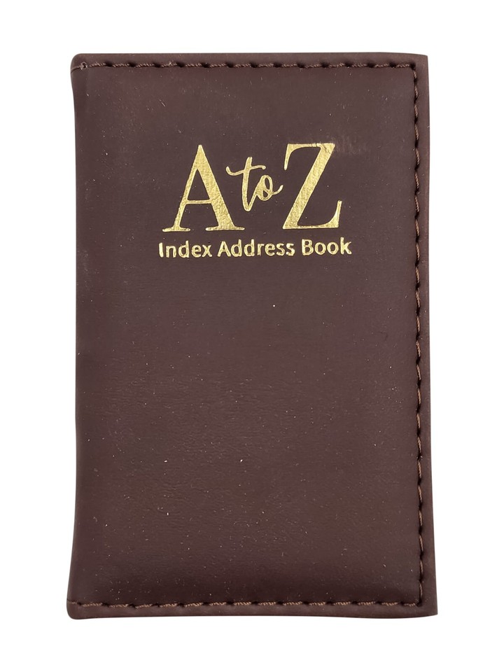Index Address Book Leather Look Cover Executive Padded Notebook A-Z ...