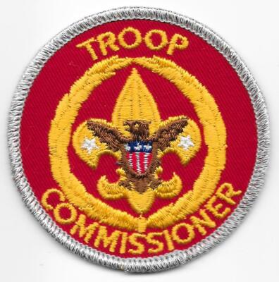Troop Commissioner 1973 Position Patch Clear Waffle Plastic Back Boy ...