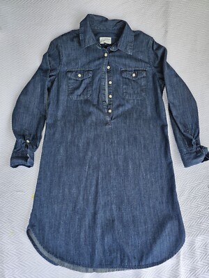 UNIVERSAL THREAD Denim Chambray Button Front Long Sleeve Shirt DRESS ...