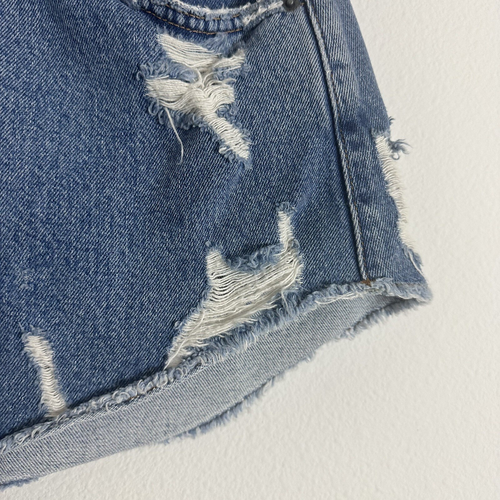 LF Carmar • Distressed Ripped Cut Off Jean Mini Skirt… - Gem