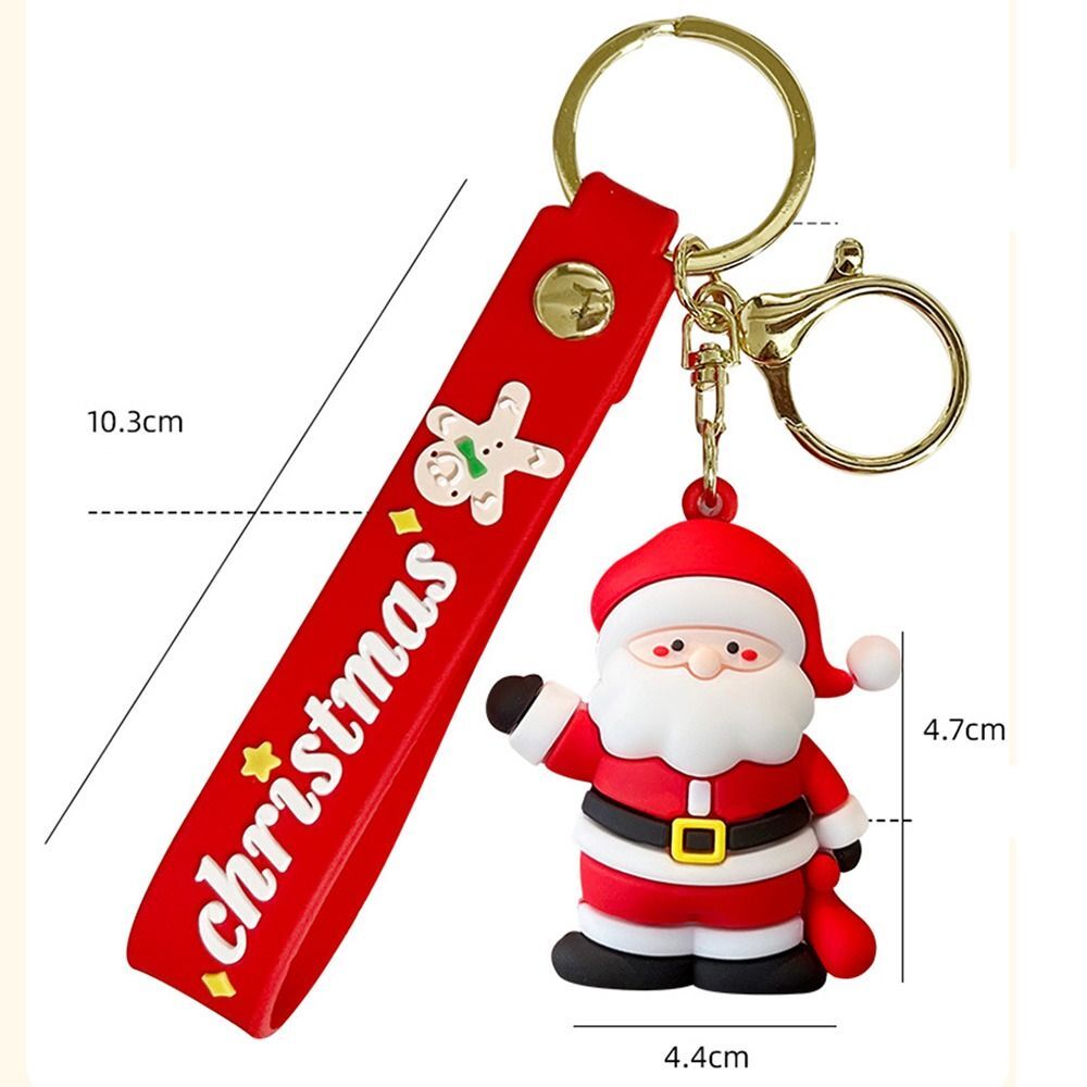Silicone Keyring Pendant Gift Christmas Snowman Key Chain Car | eBay