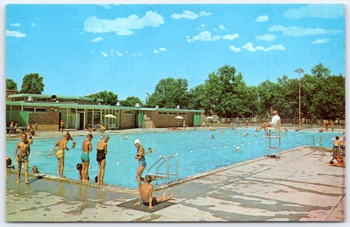 Postcard WI Appleton Wisconsin Mead Park Swimming Pool B37 | eBay