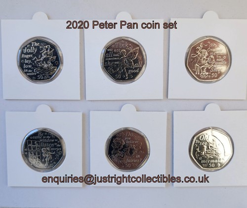 2020 Isle of Man Peter Pan 50p coin Set Uncirculated coins Iom | eBay UK