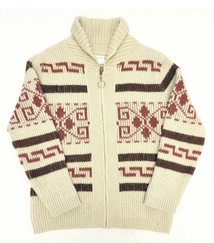 Vtg Pendleton Westerly Virgin Wool Cardigan BIG LEBOWSKI Dude Sweater ...