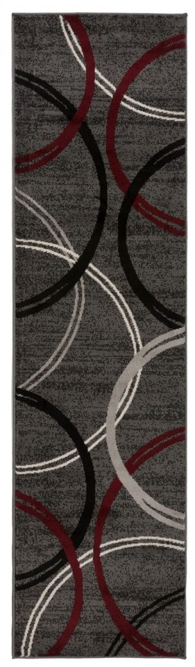 Rugshop Modern Rug Contemporary Area Rugs Wavy Circles Design Abstract ...
