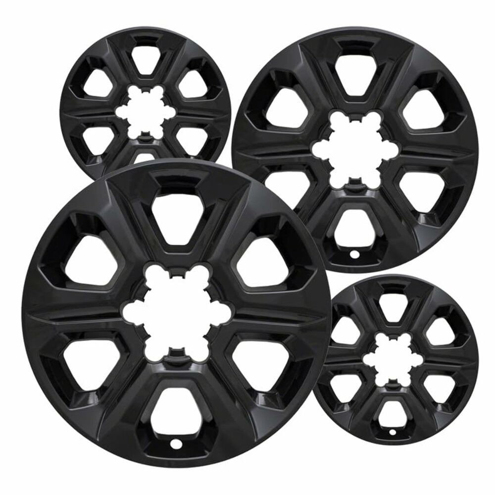 4 New Gloss Black 17" Impostor Wheel Skins for 14-22 Toyota 4Runner Rim ...