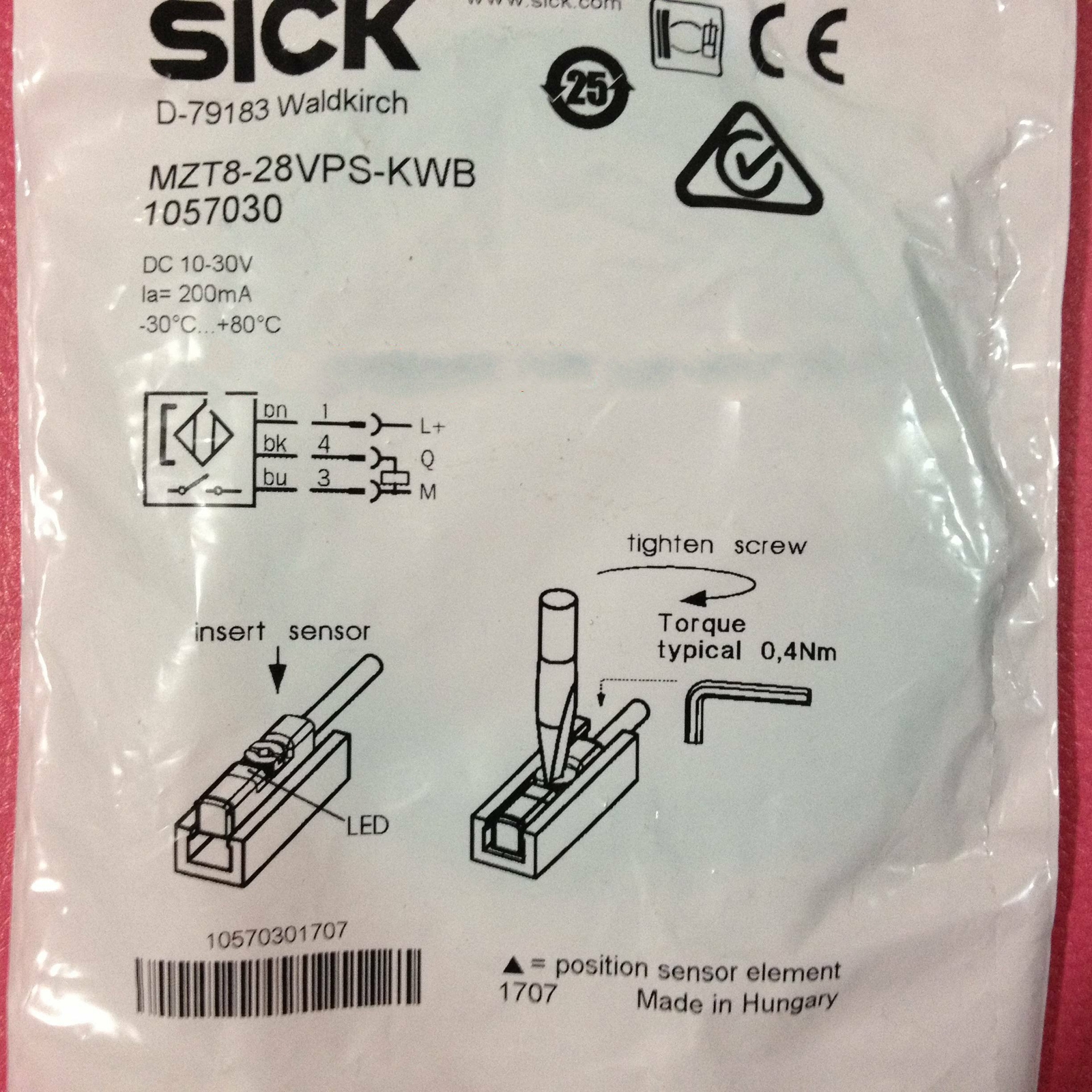 one NEW SICK MZT8-28VPS-KWB 1057030 Proximity sensor spot stock | eBay