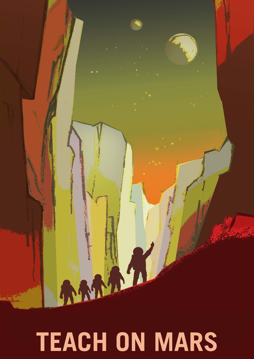 Nasa Earth And Mars Poster