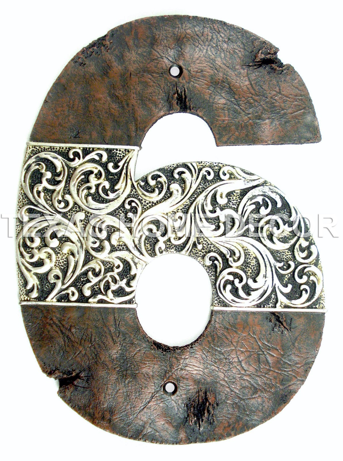 Western House Address Numbers Rustic Silver Floral Design Home Decor ...