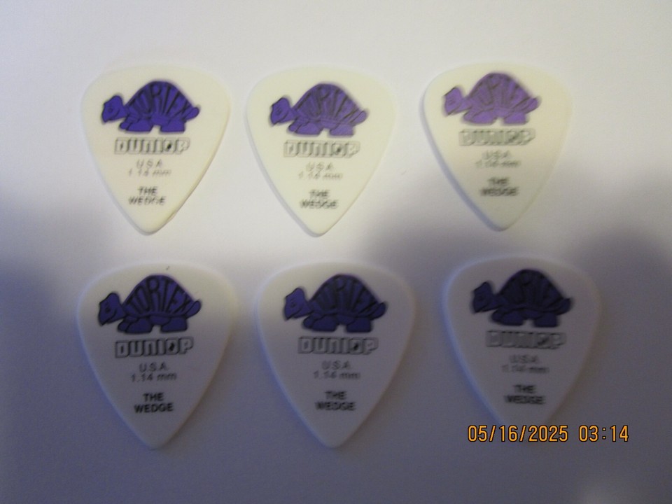 6 Pack Dunlop Tortex Wedge Guitar Picks 1.14mm #1888 | eBay