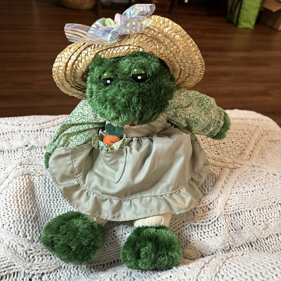 Walmart Frog 1990’s Mrs Country Frog Wearing With Straw Hat | eBay