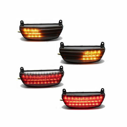 Tri Bar Fender LED Tail Turn signal Light Harley Softail CVO Springer ...