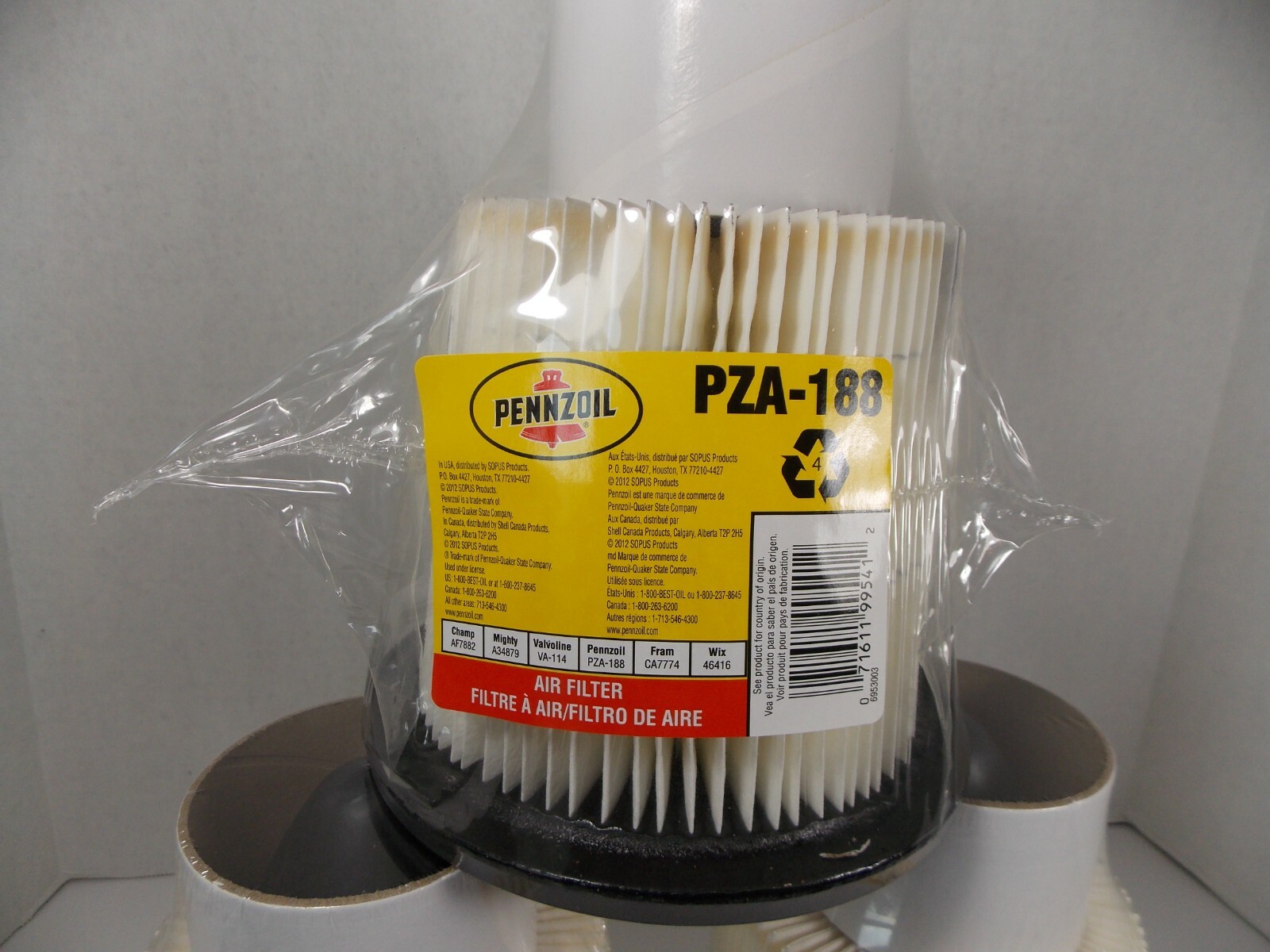 Air Filter Pennzoil PZA-188 NIB | eBay