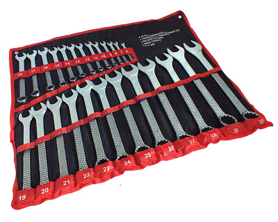 25PC DROP FORGED METRIC 6-32mm COMBINATION SPANNER WRENCH SET OPEN ...
